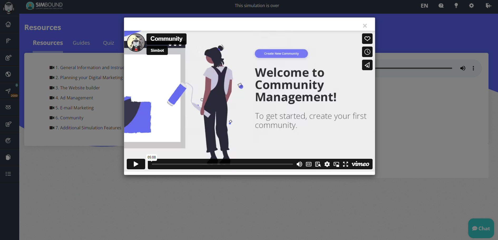 Quelques vidéos pour découvrir Simbound - Jeu sérieux Marketing Digital